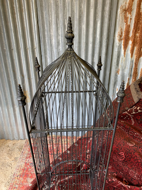 A large black Gothic bird cage - Belle and Beast Emporium