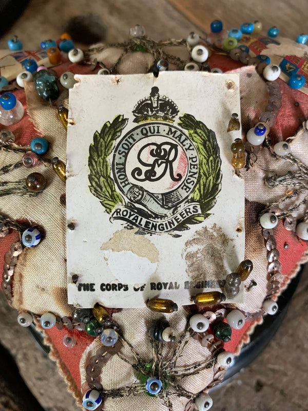 A WWI forget-me-not sweetheart pin cushion - Belle and Beast Emporium