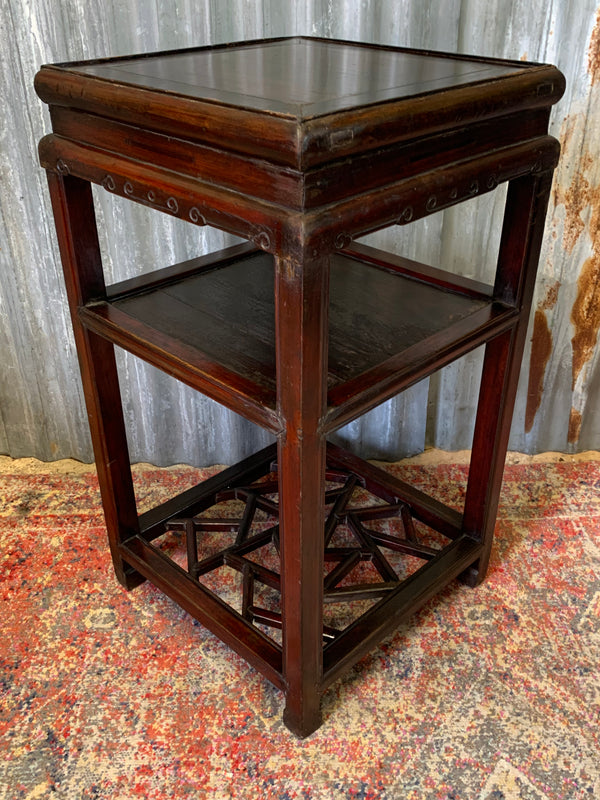 A Chinese wooden tea table ~ C - Belle and Beast Emporium