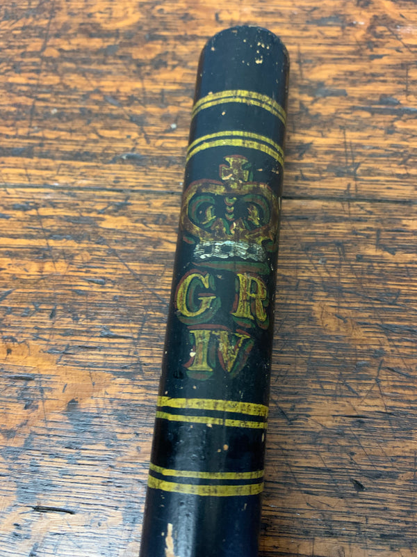 A hand painted Georgian wooden police truncheon - Belle and Beast Emporium