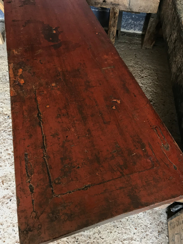 A large red Chinese temple chest - Belle and Beast Emporium