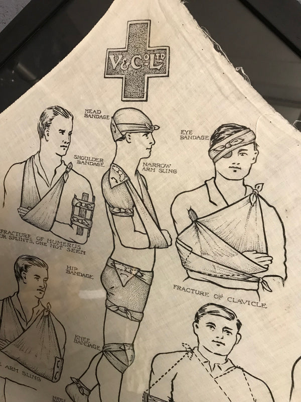 A large framed first aid triage Vernaid bandage - Belle and Beast Emporium