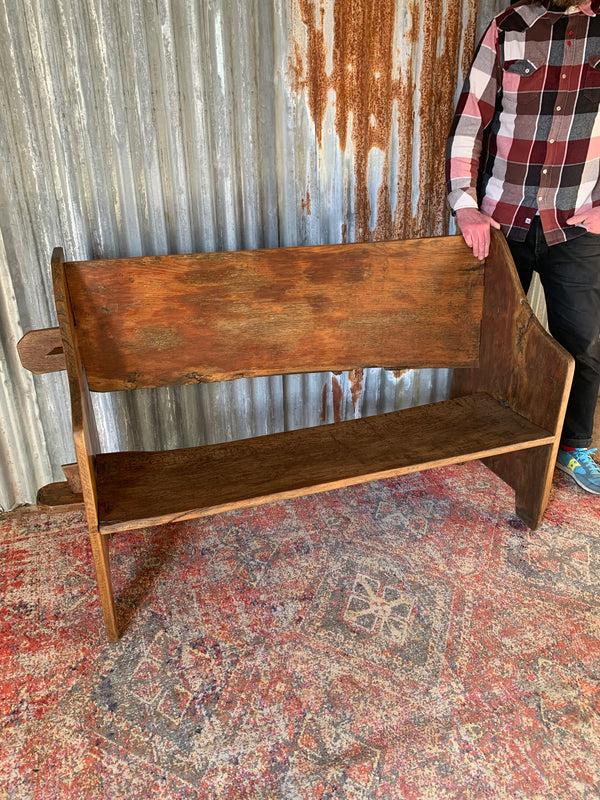 A rustic settle - dismantles flat - Belle and Beast Emporium