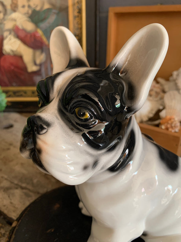 A ceramic French bulldog statue by Ceramiche Boxer - Belle and Beast ...