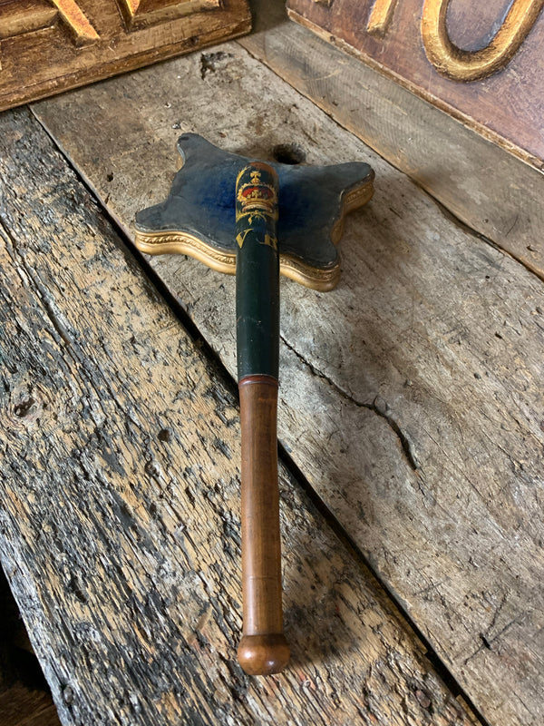 A hand painted Victorian VR wooden truncheon - Belle and Beast Emporium
