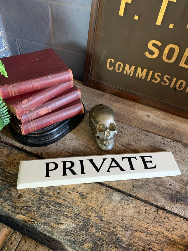 A hand painted wooden 'Private' sign - Belle and Beast Emporium