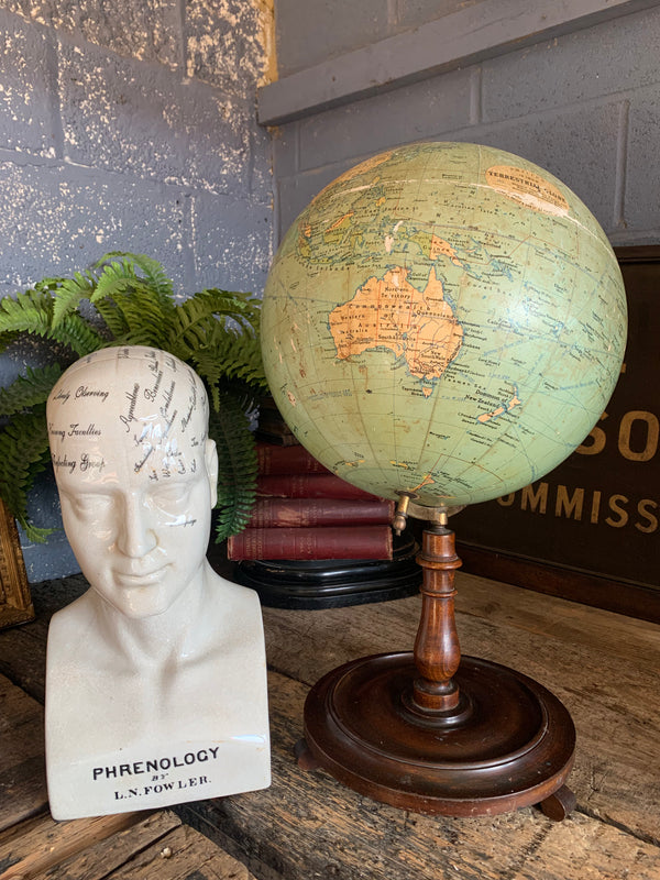 A 14” George Philip & Son Terrestrial globe - Belle and Beast Emporium