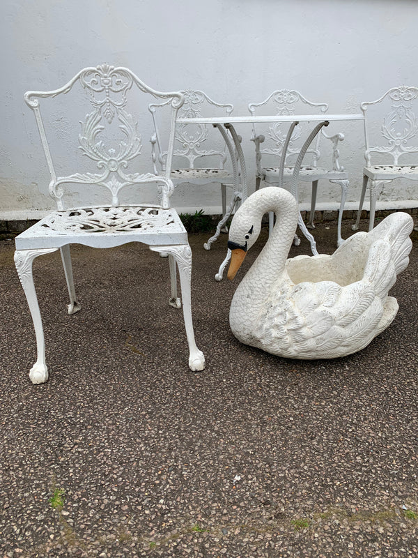 A very large cast stone swan planter - Belle and Beast Emporium
