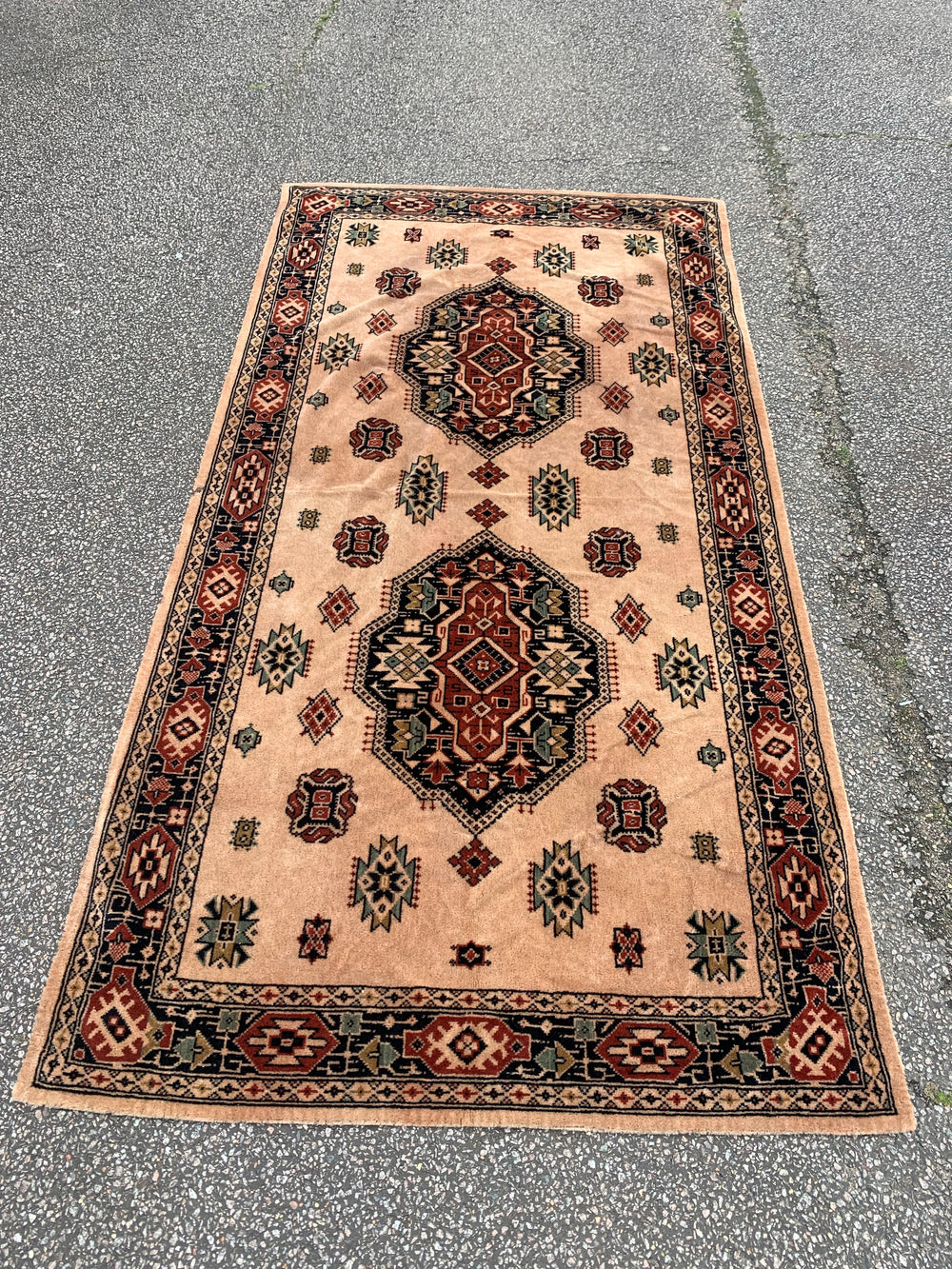 A large beige velvet throw or 'Dutch tablecloth' - Belle and Beast Emporium