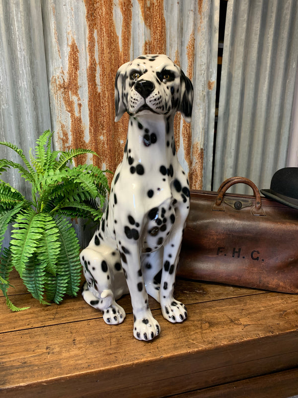 A large ceramic Dalmatian dog statue made by Ceramiche Boxer - Belle ...