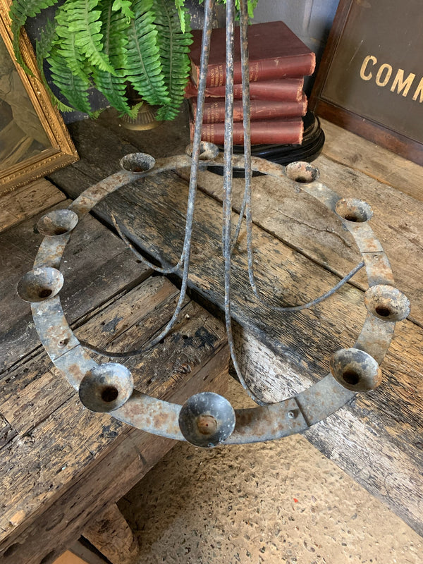A cast iron Gothic ceiling candelabra ~ 1 - Belle and Beast Emporium