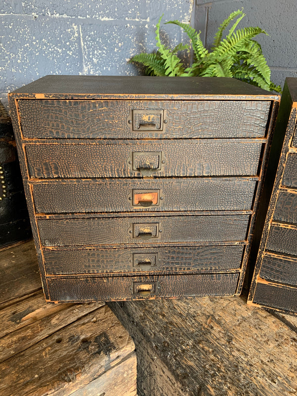 A bank of mock crocodile drawers - Belle and Beast Emporium