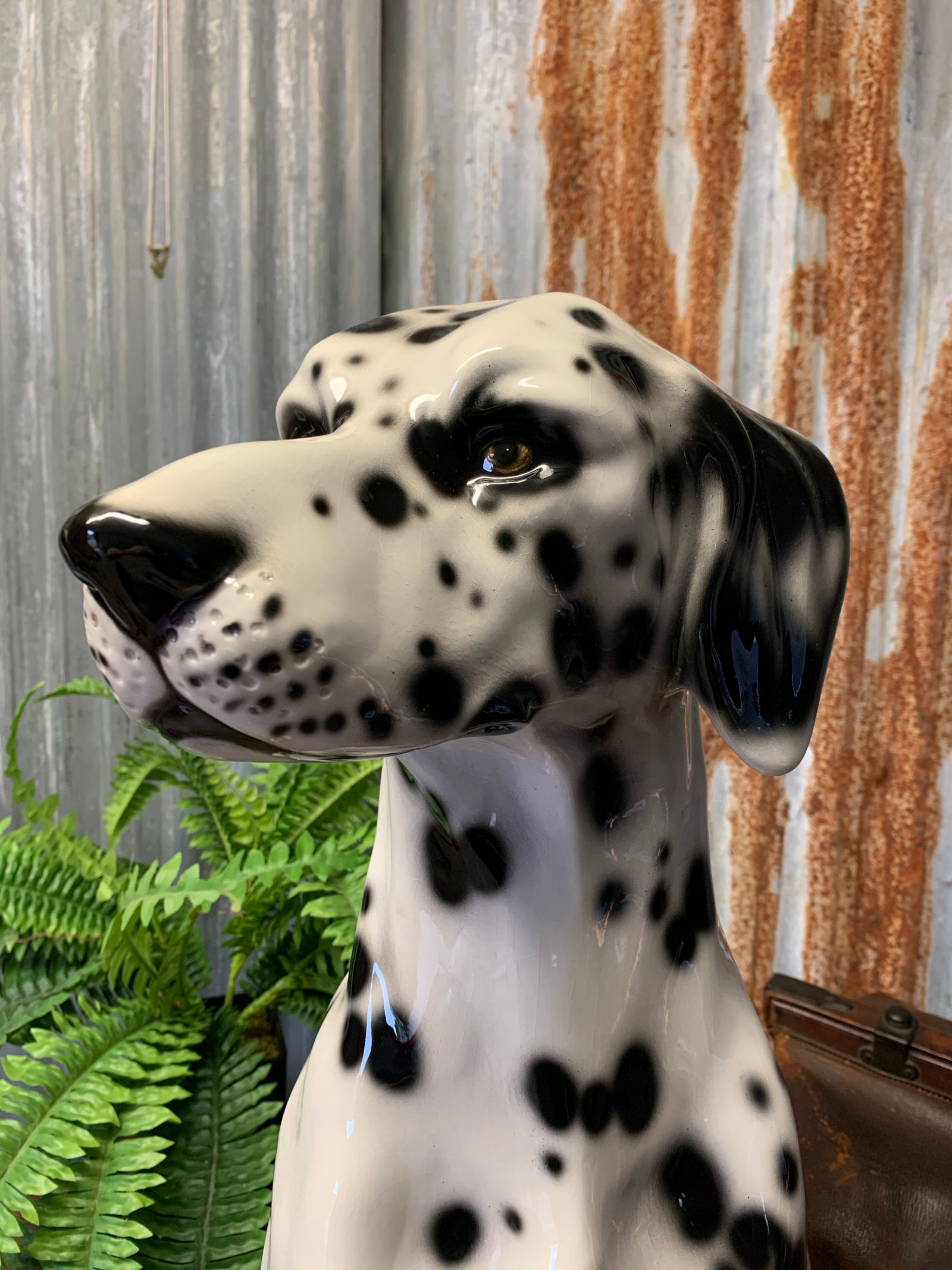 A large ceramic Dalmatian dog statue made by Ceramiche Boxer - Belle ...
