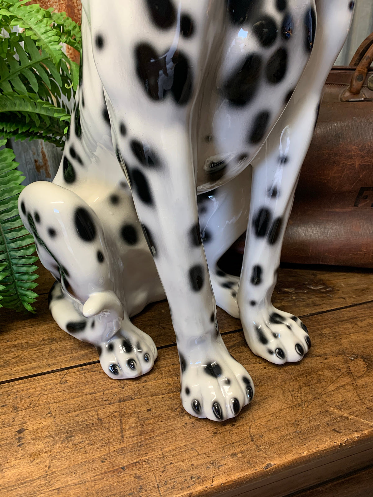 A large ceramic Dalmatian dog statue made by Ceramiche Boxer - Belle ...