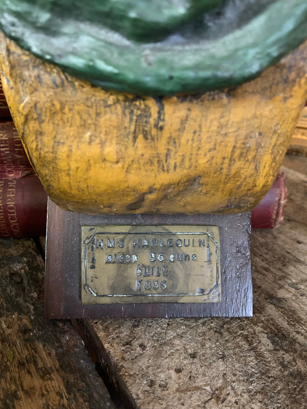 A ship's figurehead - HMS Harlequin - Belle and Beast Emporium