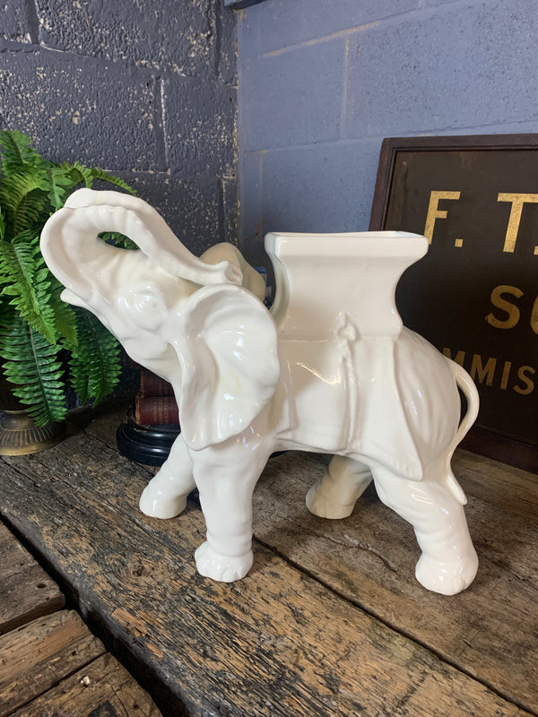 A large ceramic elephant jardiniere - Belle and Beast Emporium