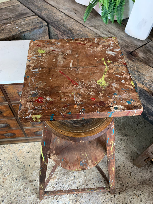 A sculptor's adjustable wooden sculpture display stand - Belle and ...