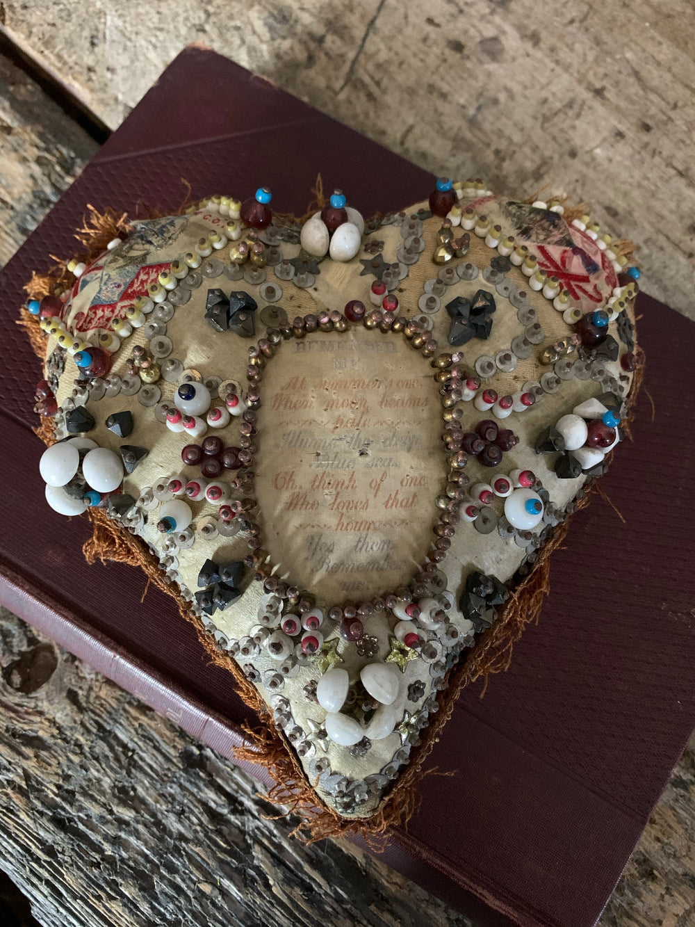 A WWI era sweetheart pin cushion - Belle and Beast Emporium