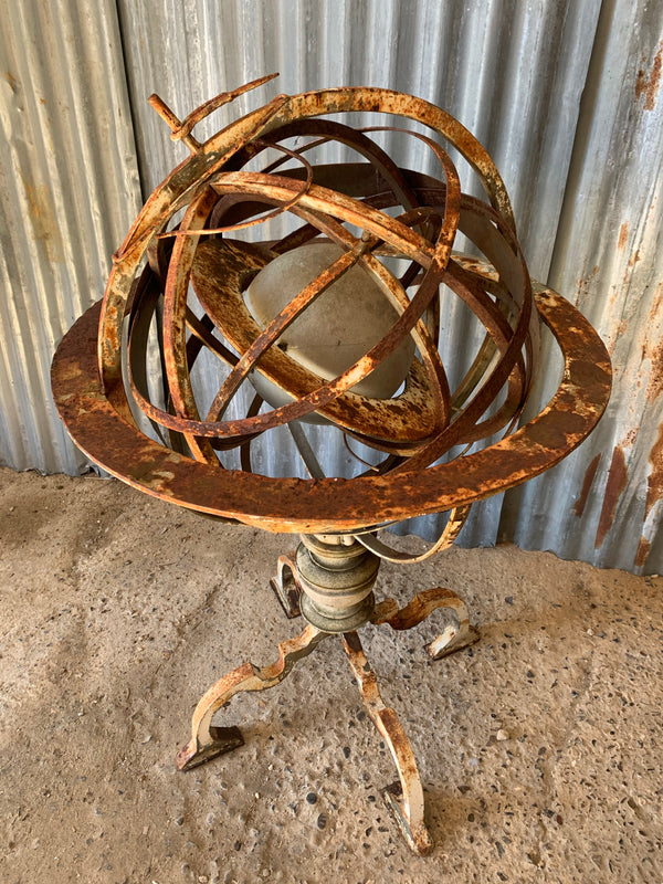 A large cast iron armillary sphere - Belle and Beast Emporium