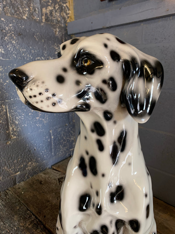A large ceramic Dalmatian dog statue - Belle and Beast Emporium